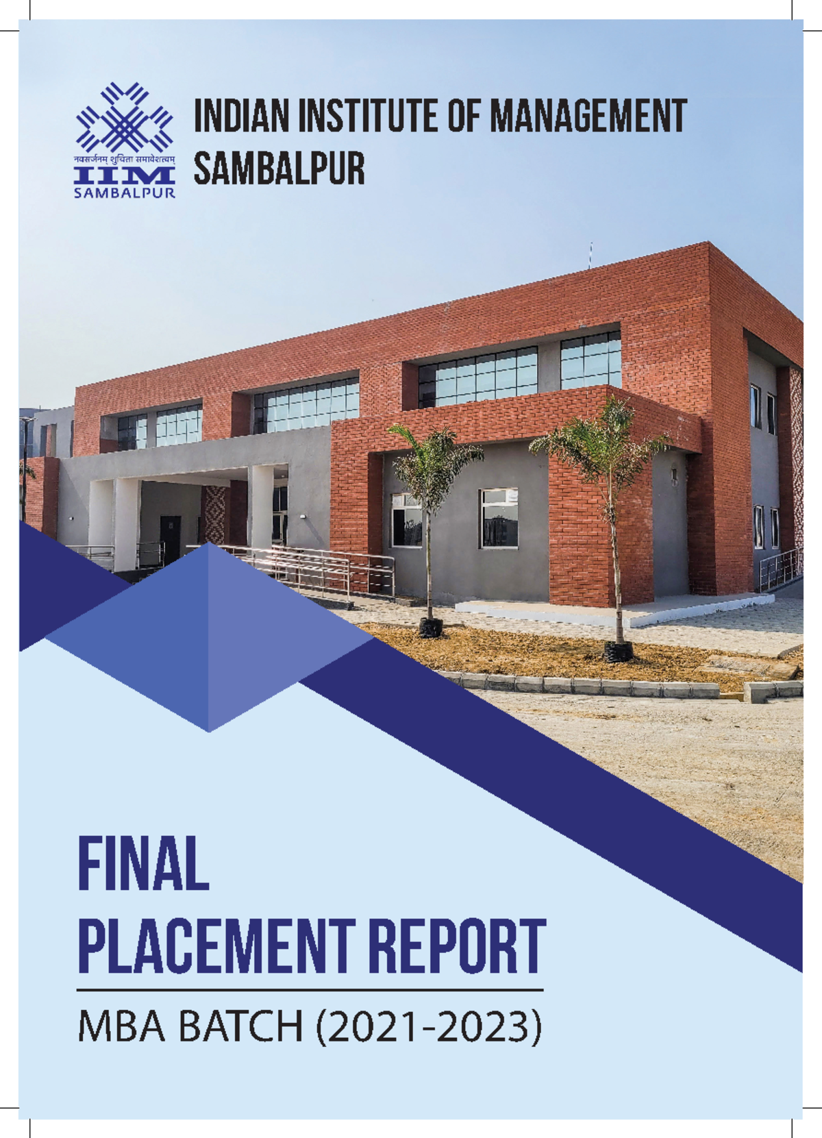 Iim Sambalpur Final Placement Report 2021 23 Indian Institute Of