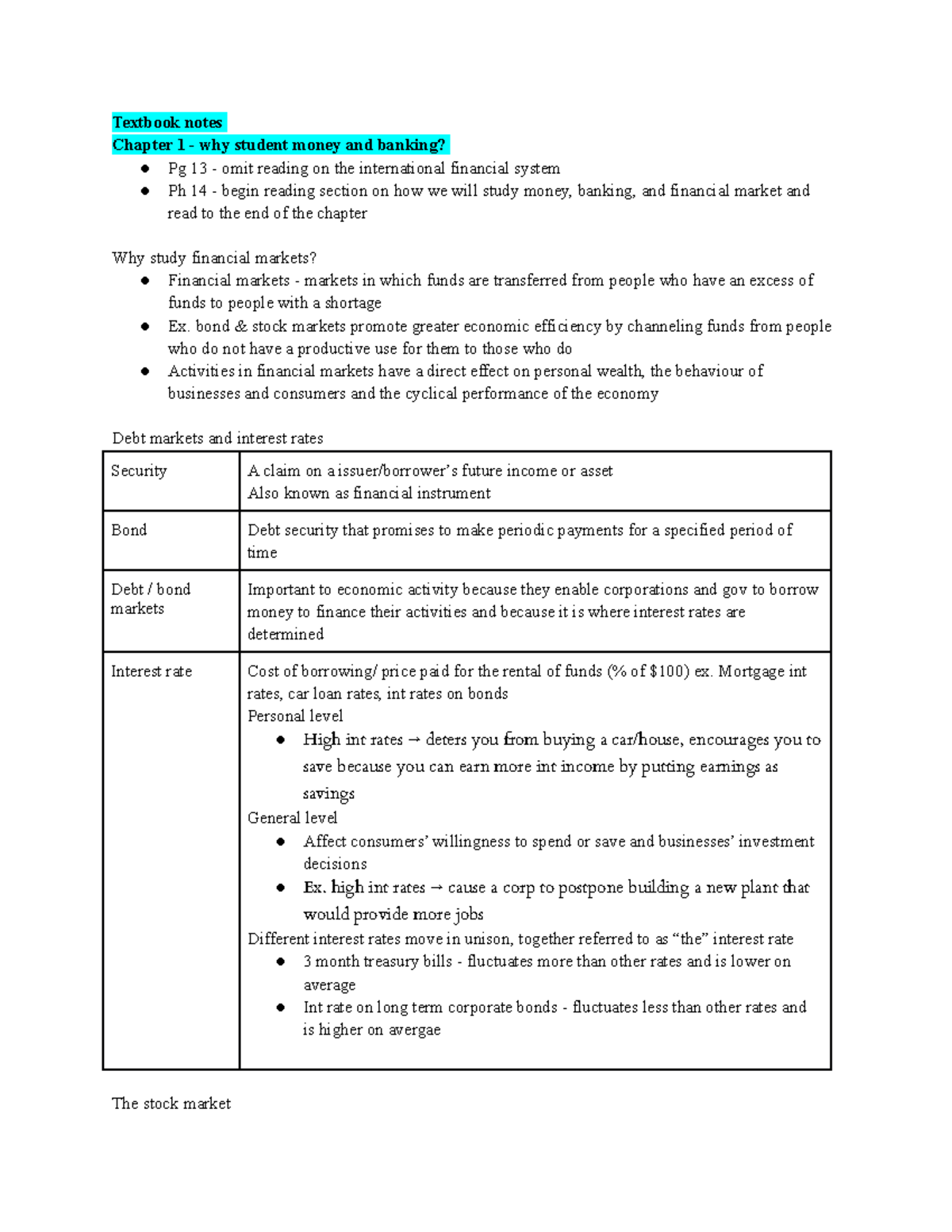 EC223 - Chapter 1 2 - Highly detailed textbook notes - could read this ...