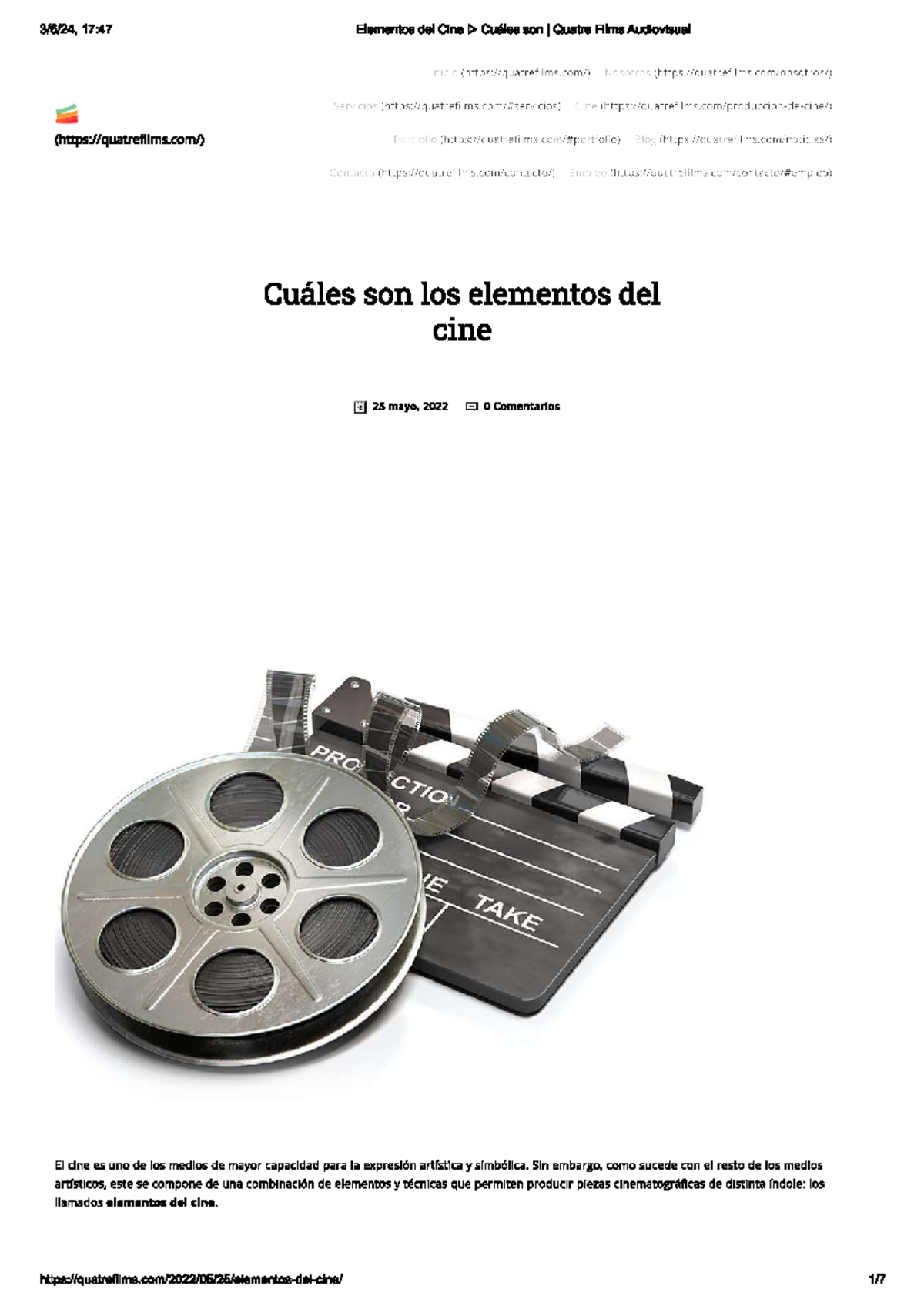 Elementos del cine - Apuntes y pdfs de la asignatura cine y literatura ...
