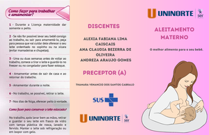 Folder-aleitamento-materno - Fisiopatologia na Saúde da Criança - Studocu