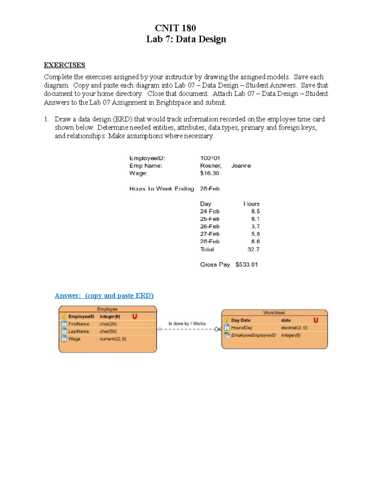 Lab 07 - Data Design - Student Answers - Lab 7: Data Design EXERCISES ...