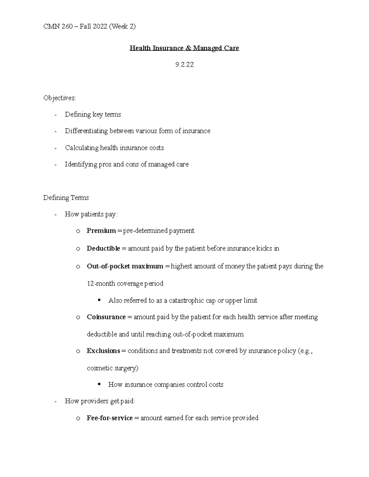 Health insurance managed care 9 - Health Insurance & Managed Care 9 ...