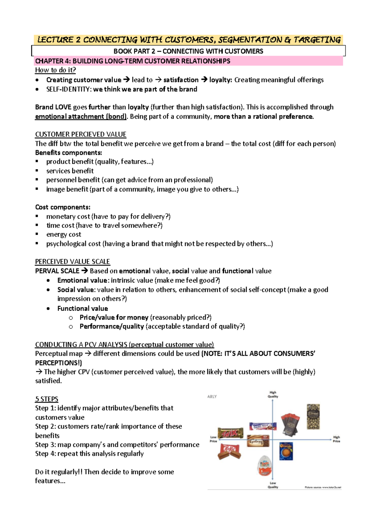 Chapter 4 lecture marketing - LECTURE 2 CONNECTING WITH CUSTOMERS, SEGMENTATION & TARGETING BOOK ...