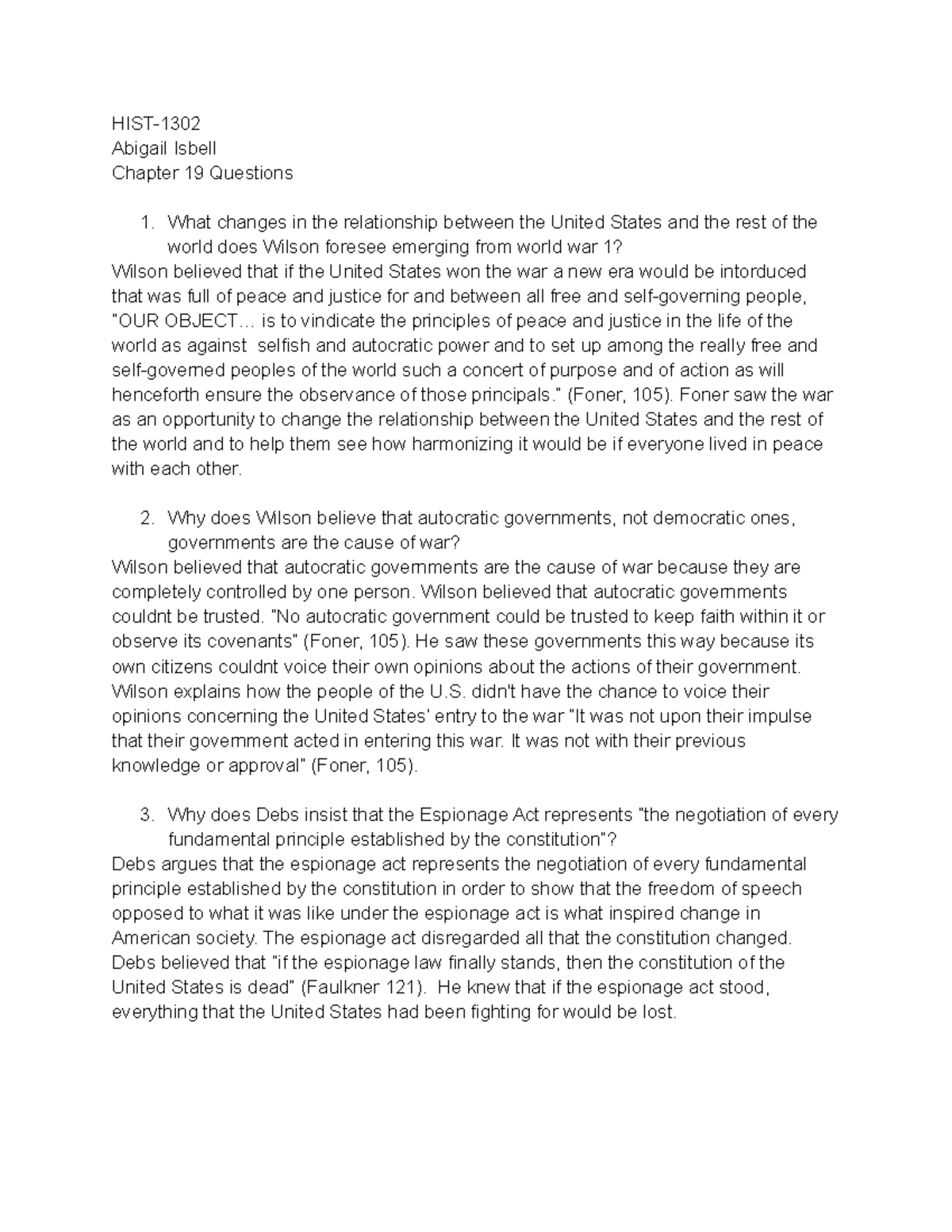 Chapter 19 Questions- Voices Of Freedom - HIST- Abigail Isbell Chapter ...