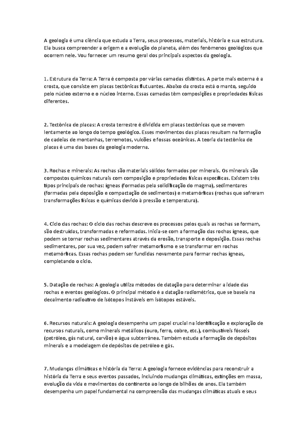 Studocu - resumo geologia - A geologia é uma ciência que estuda a Terra, seus processos ...