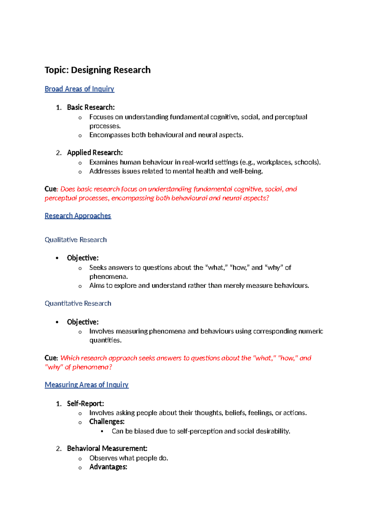 Week 2 (Designing High-quality Research) - Topic: Designing Research ...