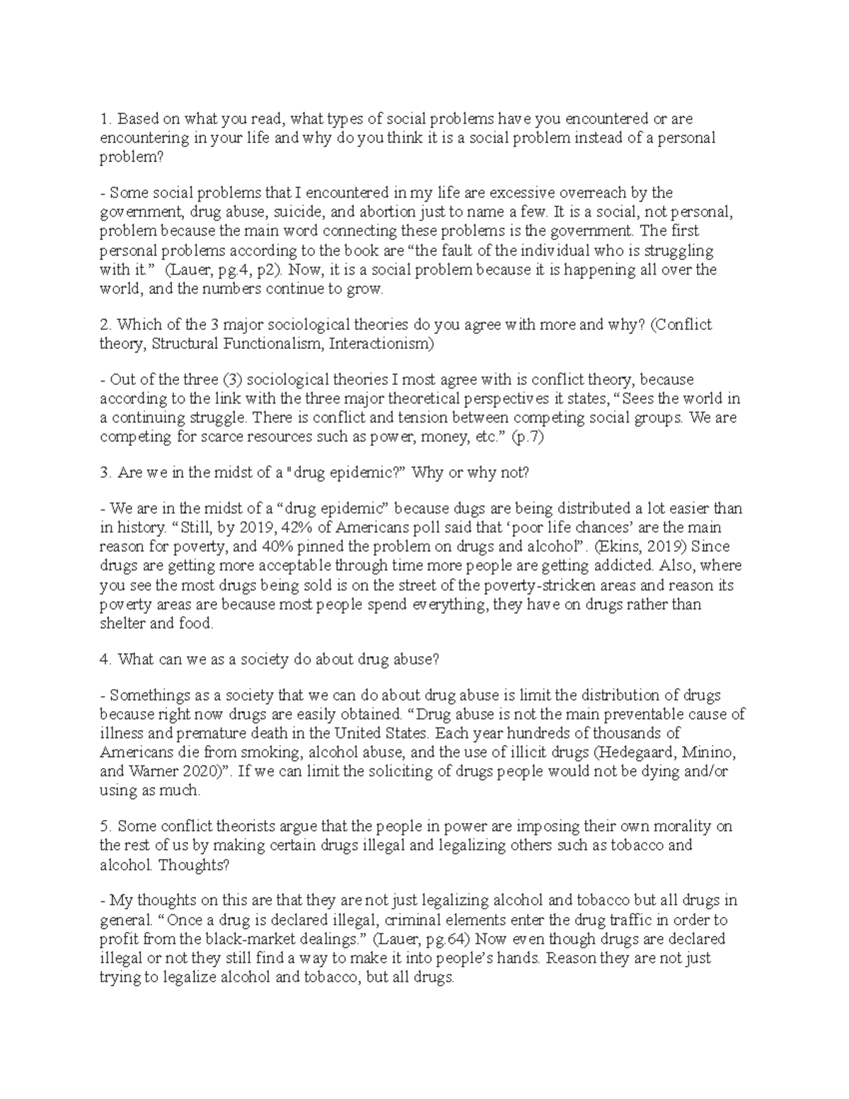 Discussion 1 Questions And Answers Based On What You Read What Types