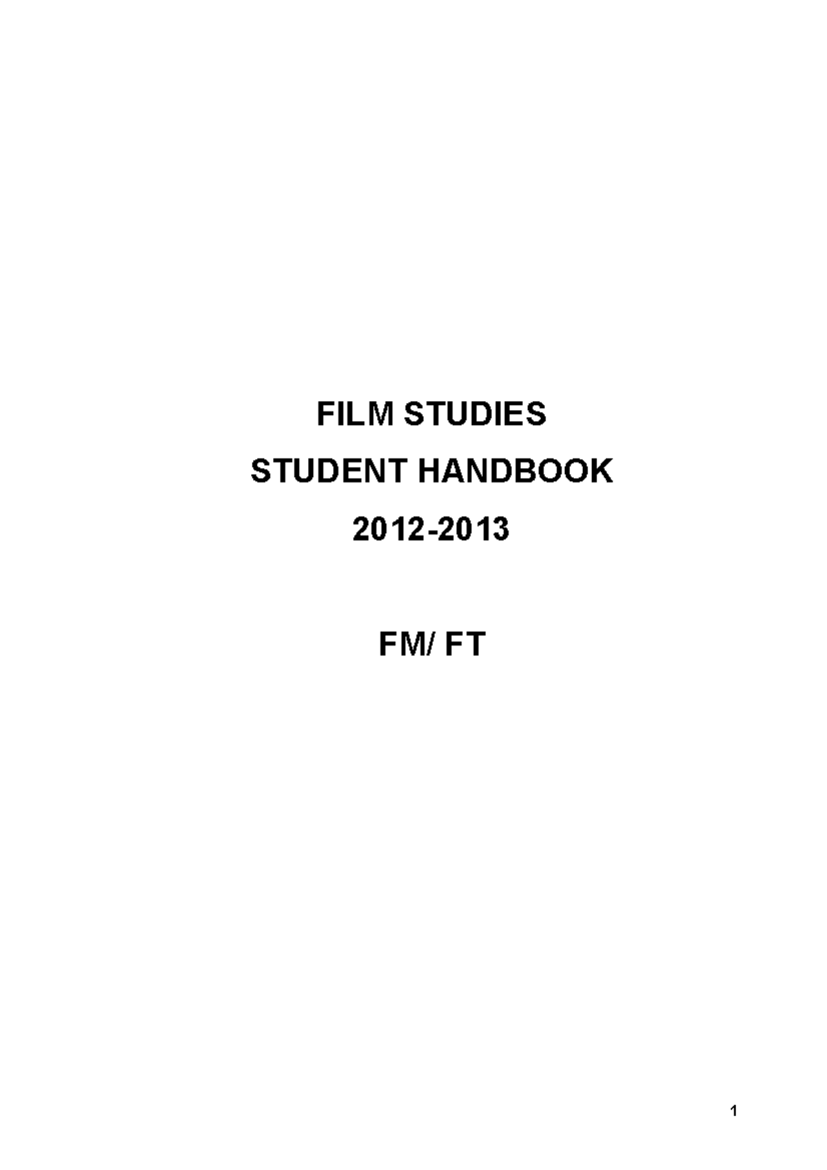 Film Studies Handbook 12-13 Final - FILM STUDIES STUDENT HANDBOOK 2012 ...