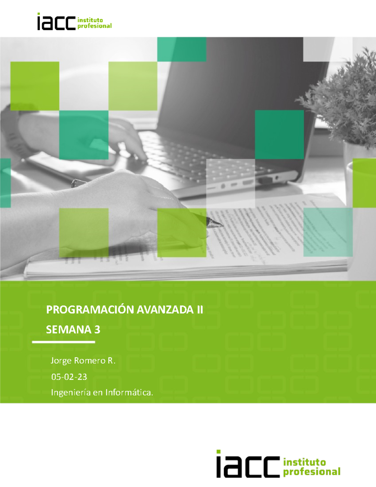 Programacion avanzada II sem3 - PROGRAMACIÓN AVANZADA II SEMANA 3 Jorge ...