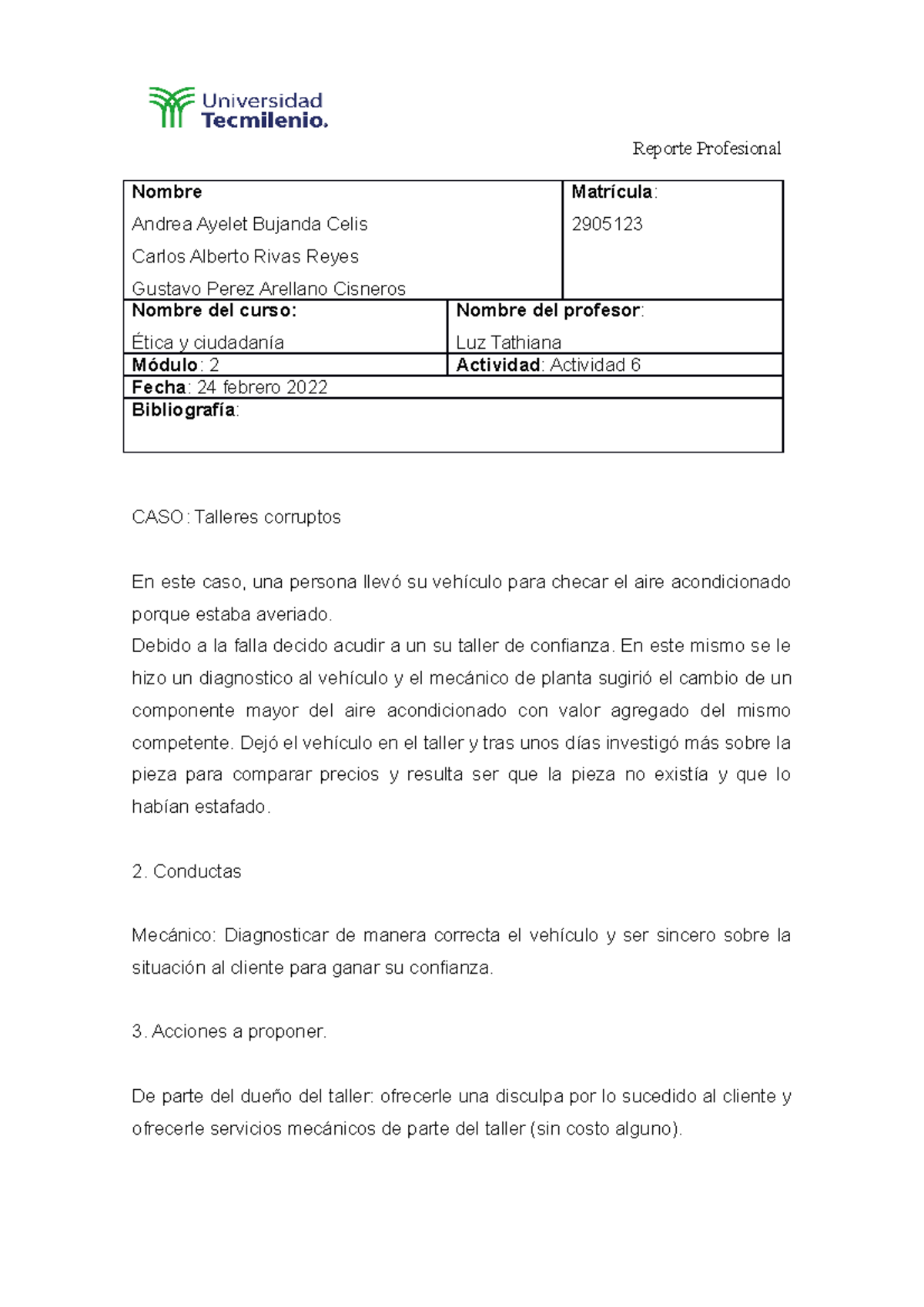 Actividad 6 Habilidad para las ventas - Reporte Profesional Nombre ...