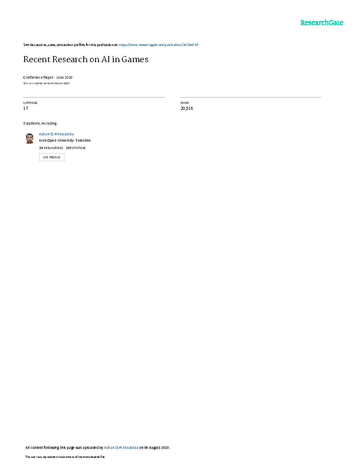 Game AI-con3 - See discussions, stats, and author profiles for this ...