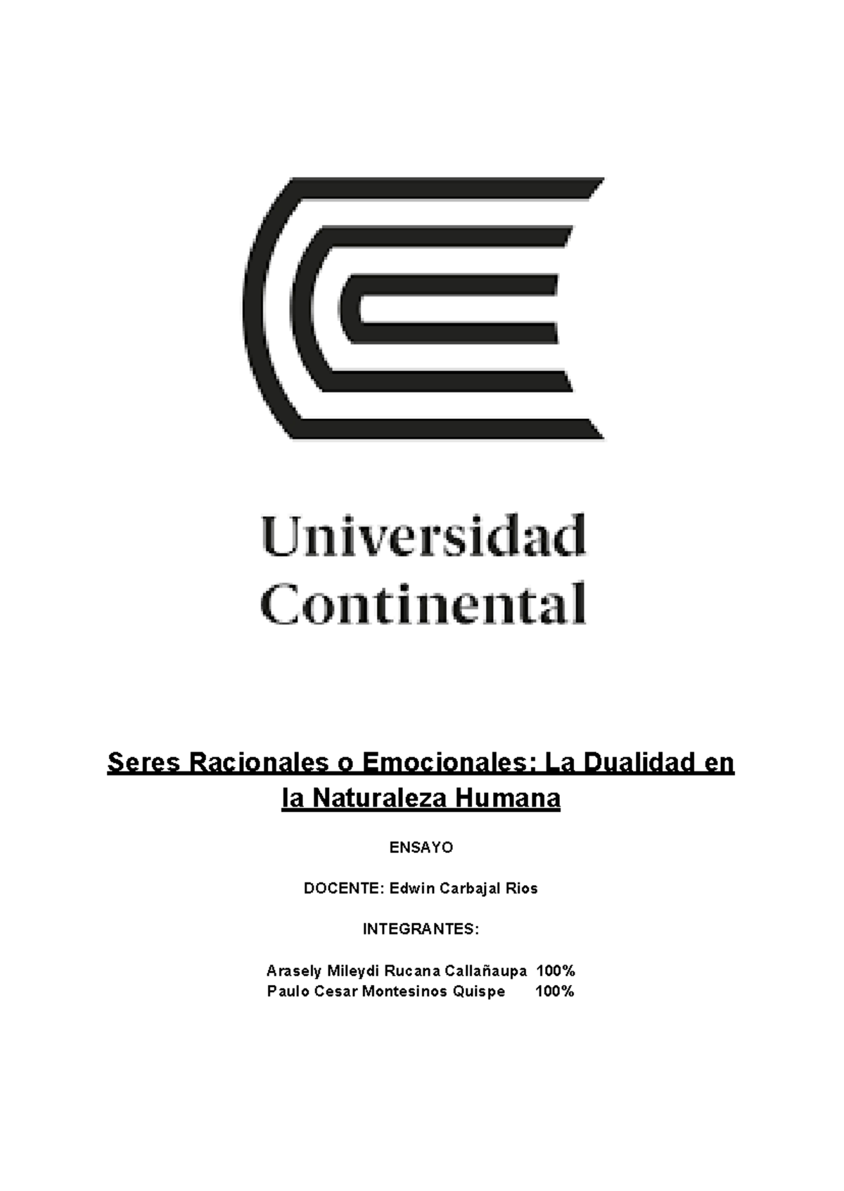 Seres Racionales o Emocionales La Dualidad en la Naturaleza Humana ...