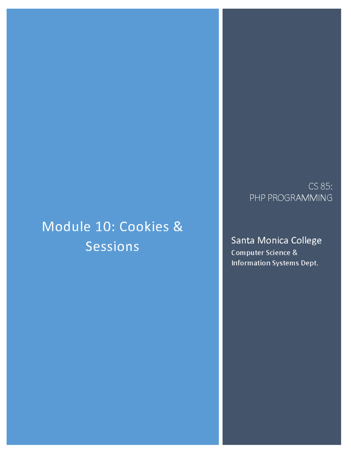 Module 8 Cookies Sessions Cs 85 Php Programming Module 10 Cookies