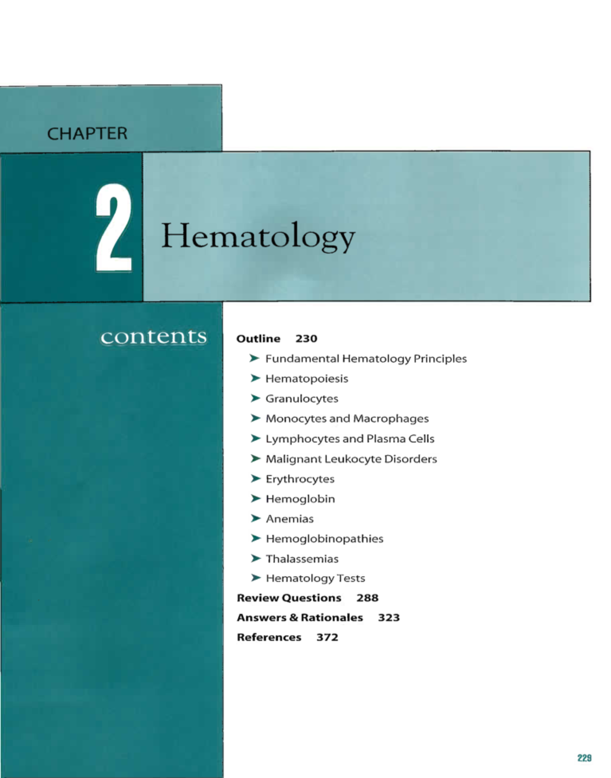 Ciulla - hema - CHAPTER Hematology Outline 230 >• Fundamental ...