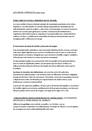 Tema 4. El reinado de los Reyes católicos - TEMA 4. EL REINADO DE LOS REYES CATÓLICOS ...