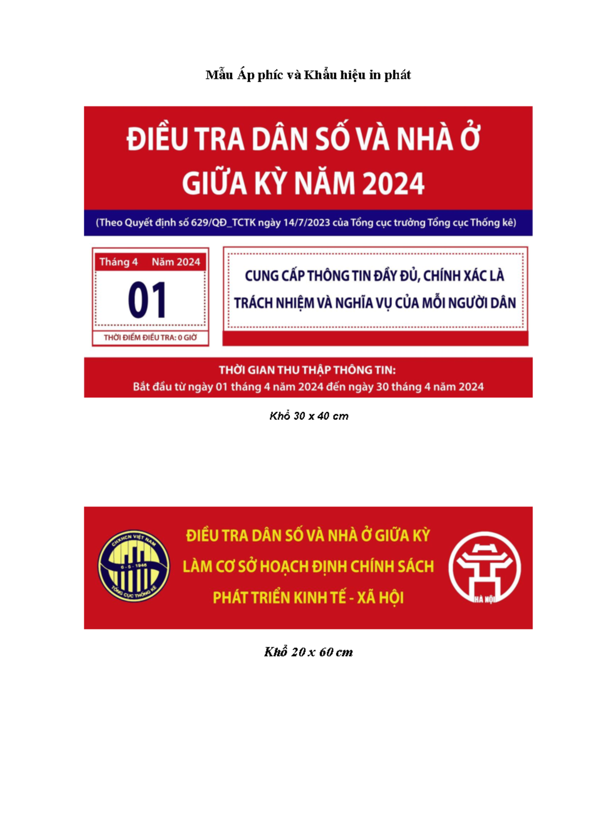 Mau Ap phich va Khau hieu - Quan Tri Kinh Doanh 1 - Mẫu Áp phíc và Khẩu hiệu in phát Khổ 30 x 40 ...