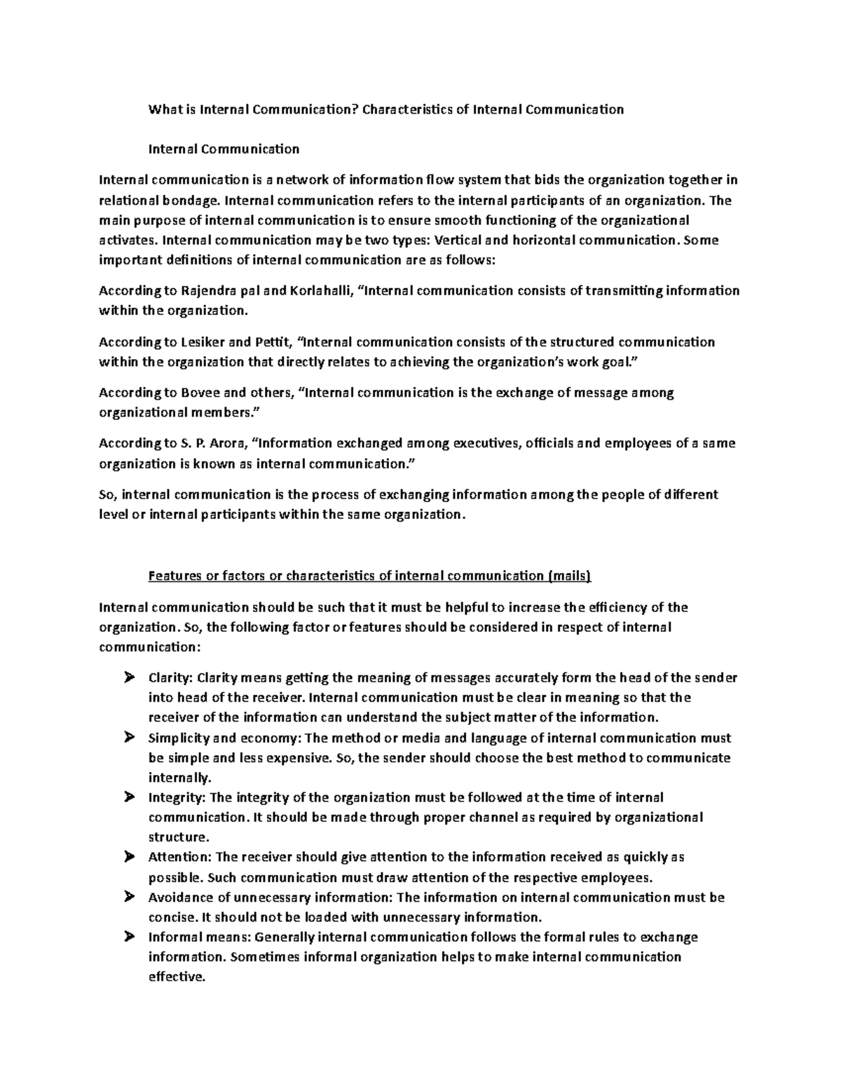 Internal Communication - Internal communication refers to the internal ...