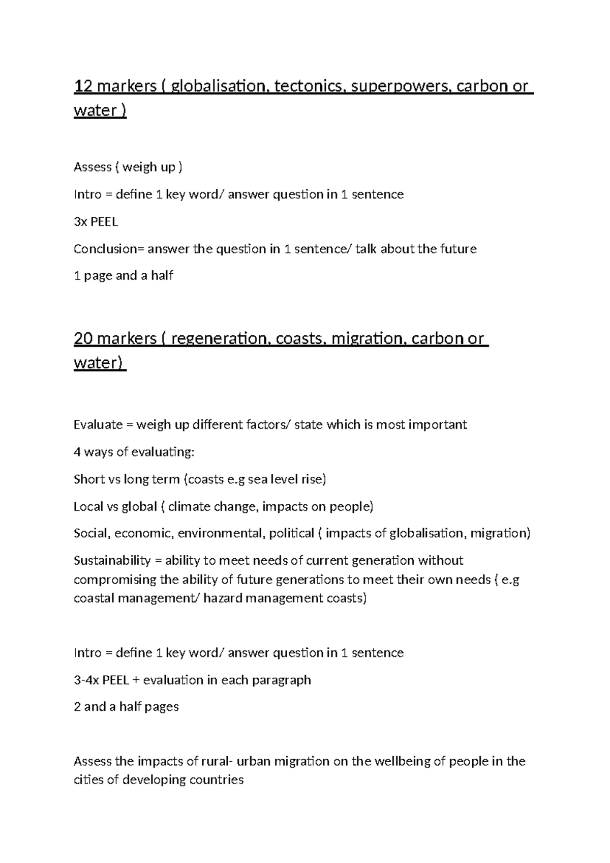 12 markers - rrrrrr - 12 markers ( globalisation, tectonics ...