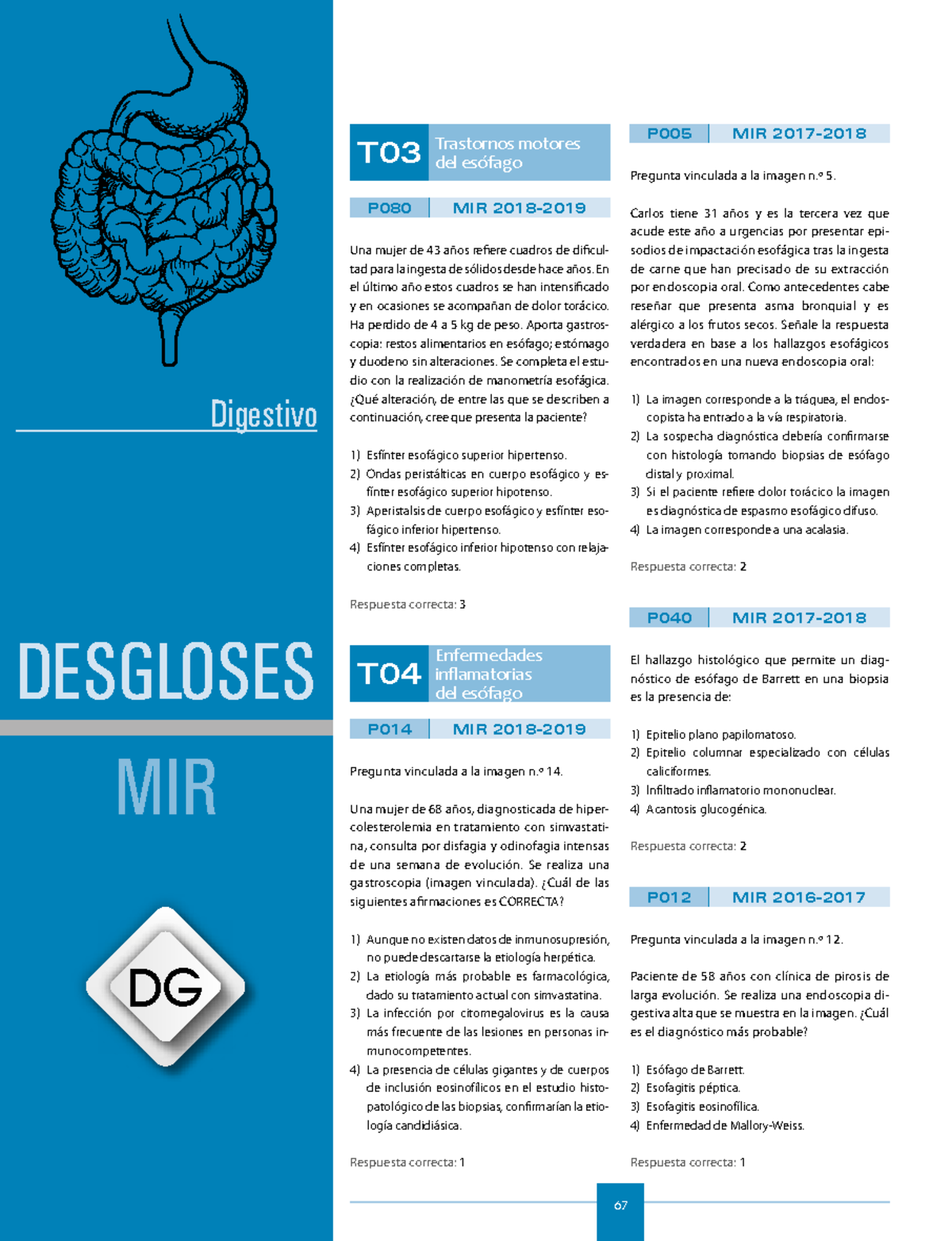 Desglose MIR Cardio - DESGLOSES MIR Digestivo DG 67 T Trastornos ...