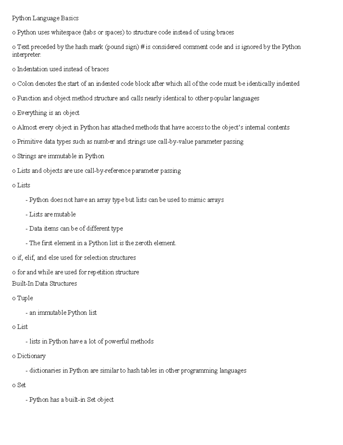 Final Exam Notes - Summary Software and Data Modelling - Python ...
