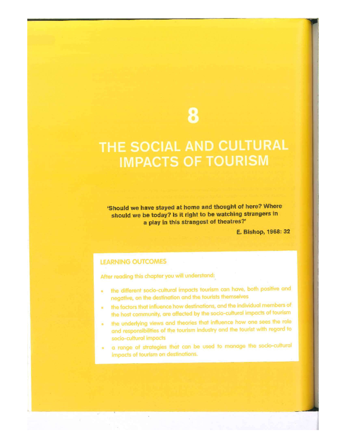 Chapter 4 The social and cultural impacts of tourism - Tổng quan du ...