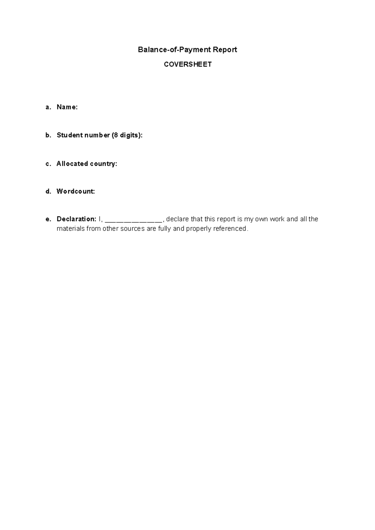 Bo P Report Template 26 July 2021 copy copy - Balance-of-Payment Report ...