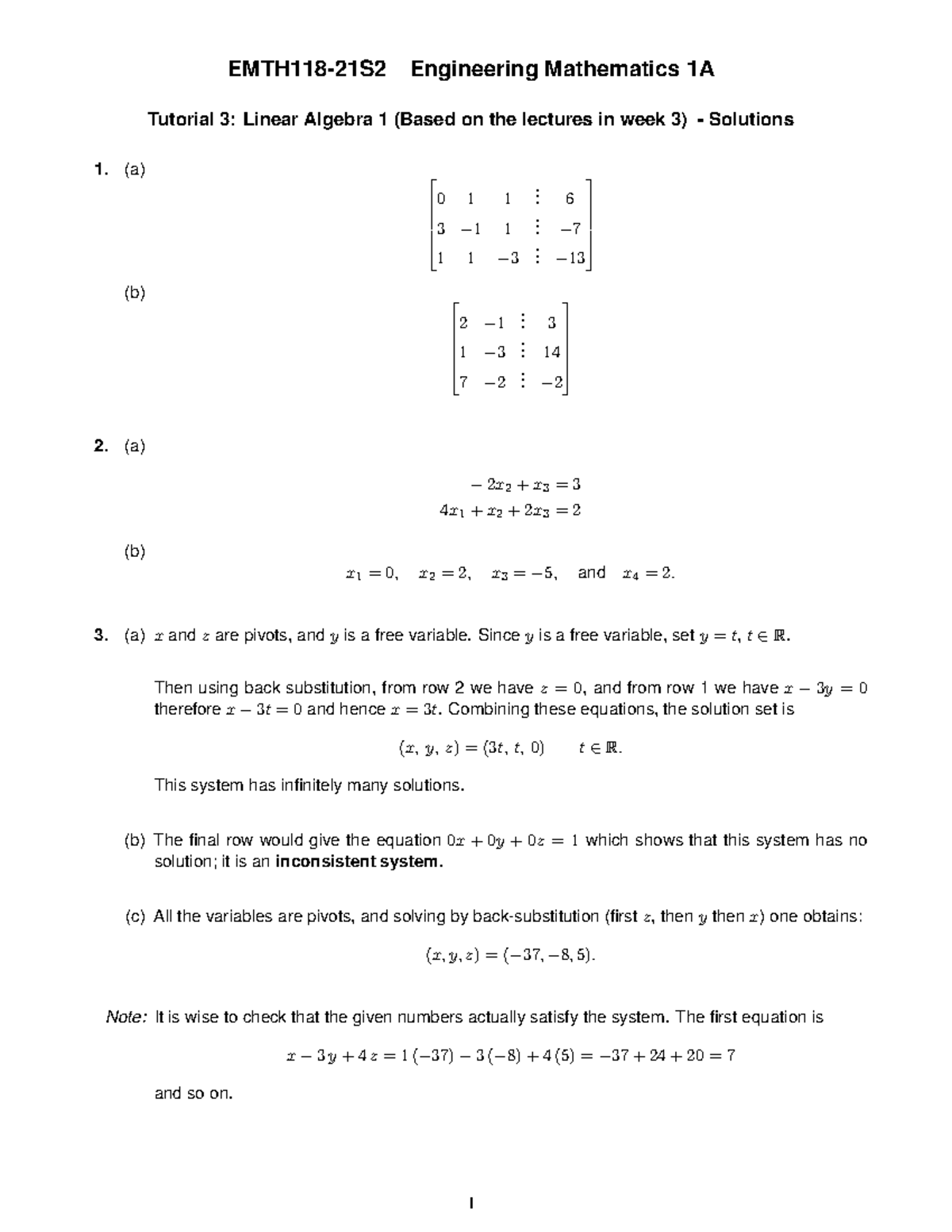EMTH118-21S2 Tutorial 3 solutions - EMTH118-21S2 Engineering ...