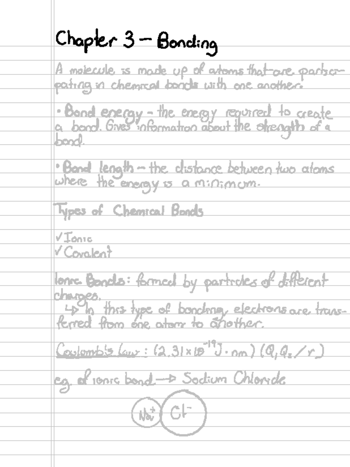 Chapter 3 - Bonding - Lecture notes for Dr. Olademehin's class - CHE ...
