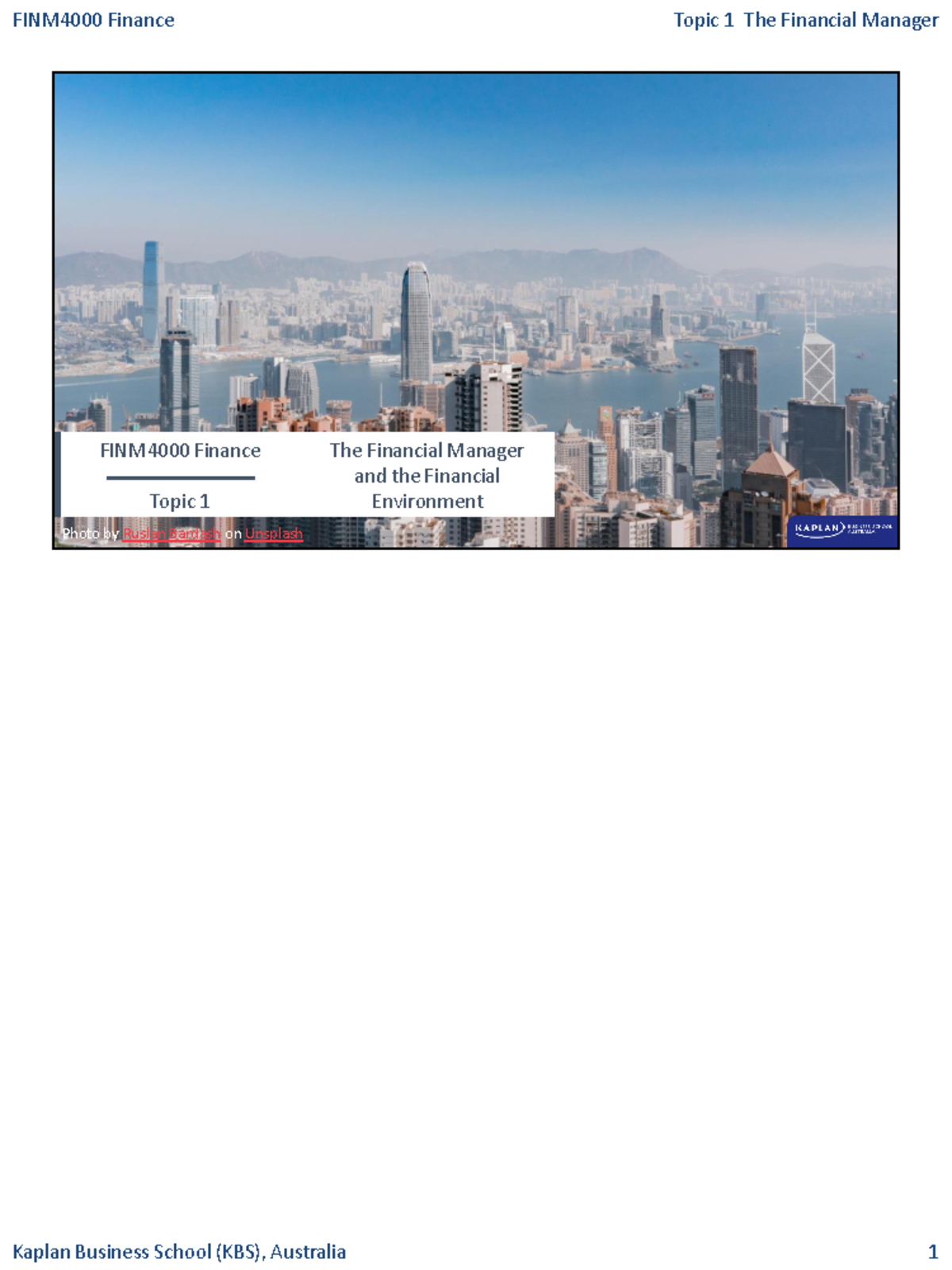 Week 1 - Financial management coursework solutions and workshop notes ...