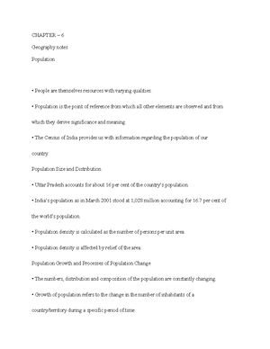 Chapter – 2 Geography Notes 4 - CHAPTER – 2 Geography notes Physical ...