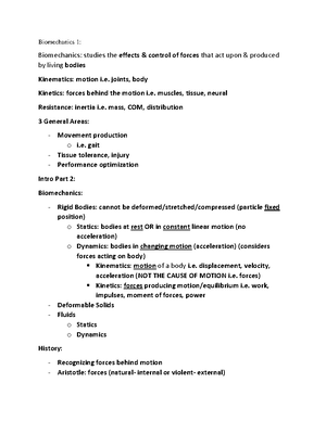 HLSC 4471 - Musculoskeletal Biomechanics - Course Outline - 2020b ...