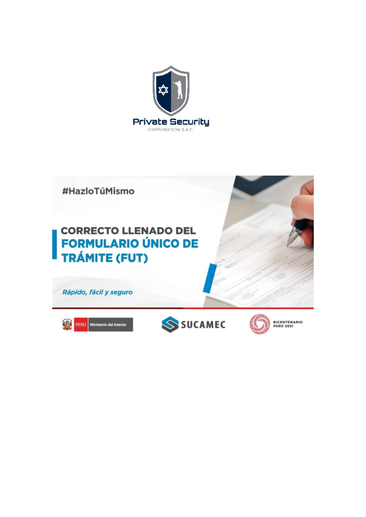 Formulario Rellenado DE FUT - Private Security CORPORATION S.A ...