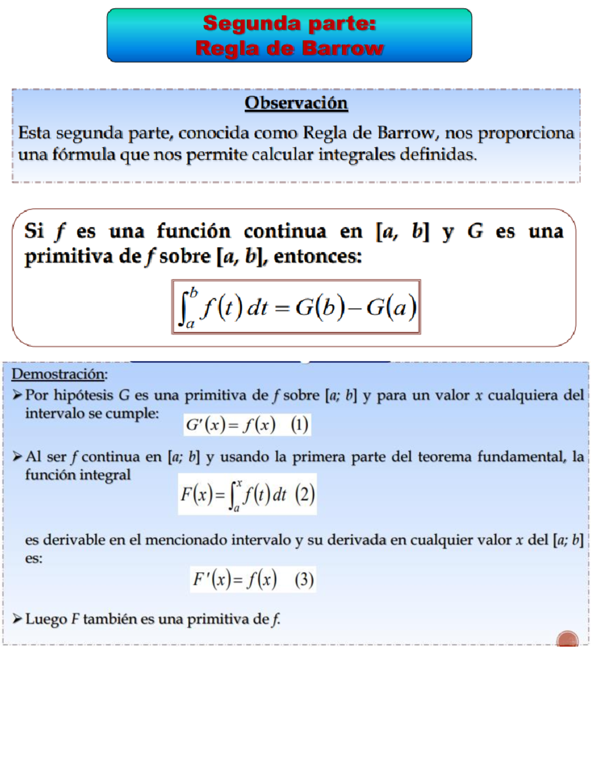 Barrow - DEMOSTRACION - Analisis Matematico - Studocu