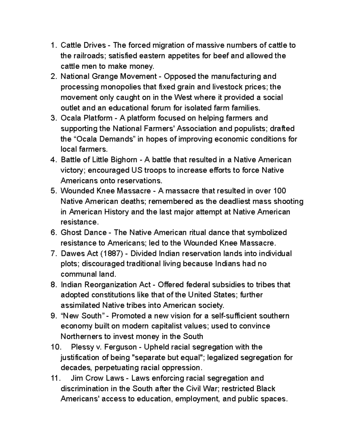 Unit 6 Historical IDs Apush - Cattle Drives - The forced migration of ...