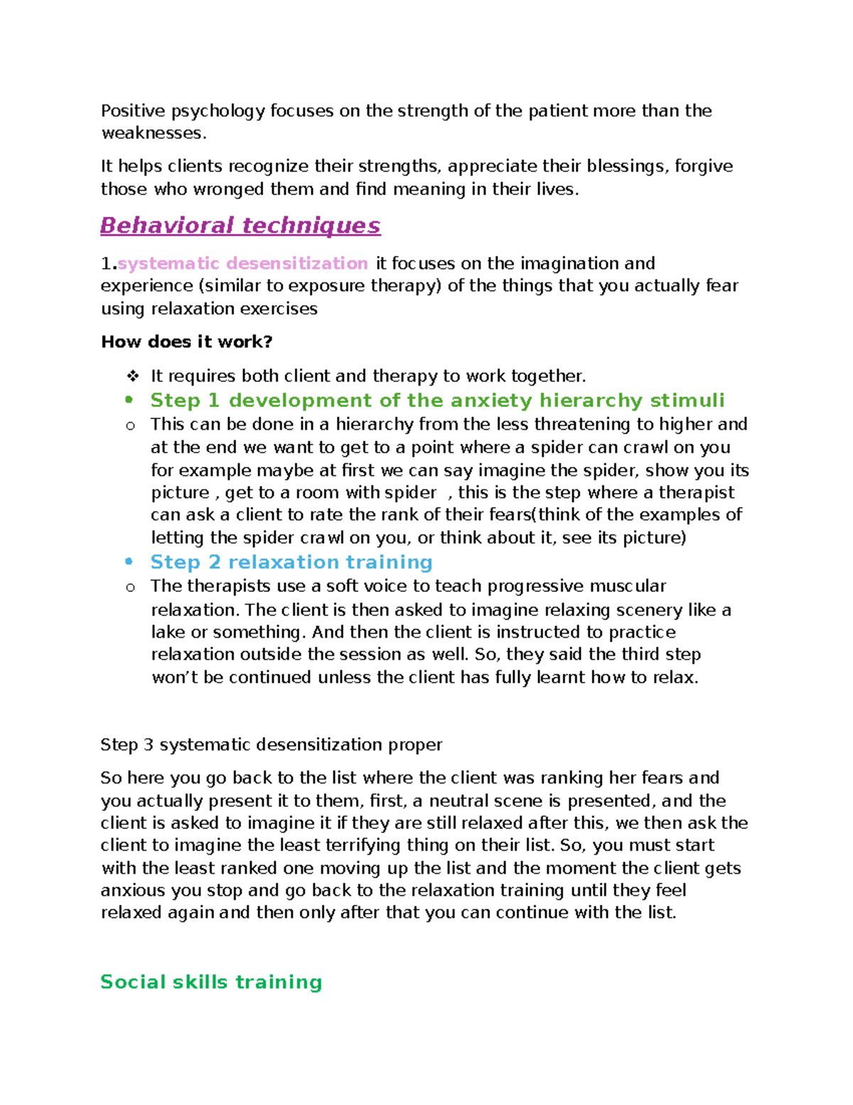 Continuation of chpt15 - Positive psychology focuses on the strength of ...