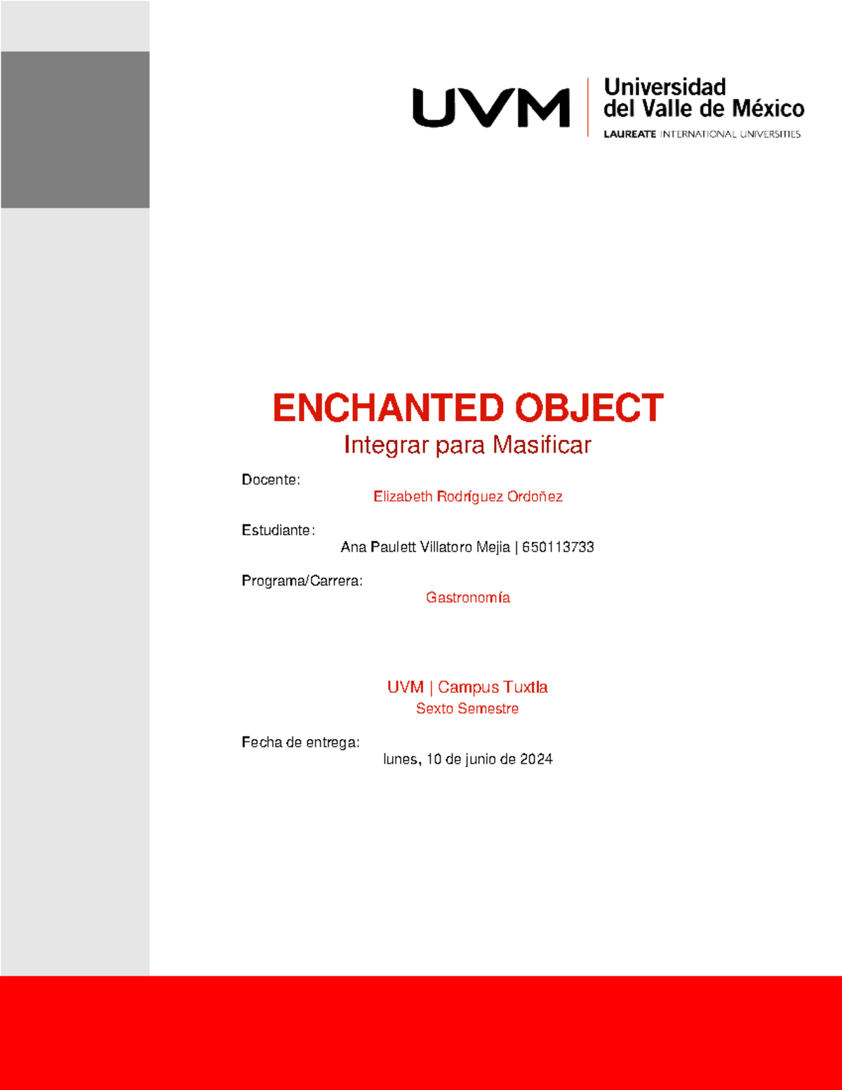 Actividad 5. Enchanted Object - ENCHANTED OBJECT Integrar para ...