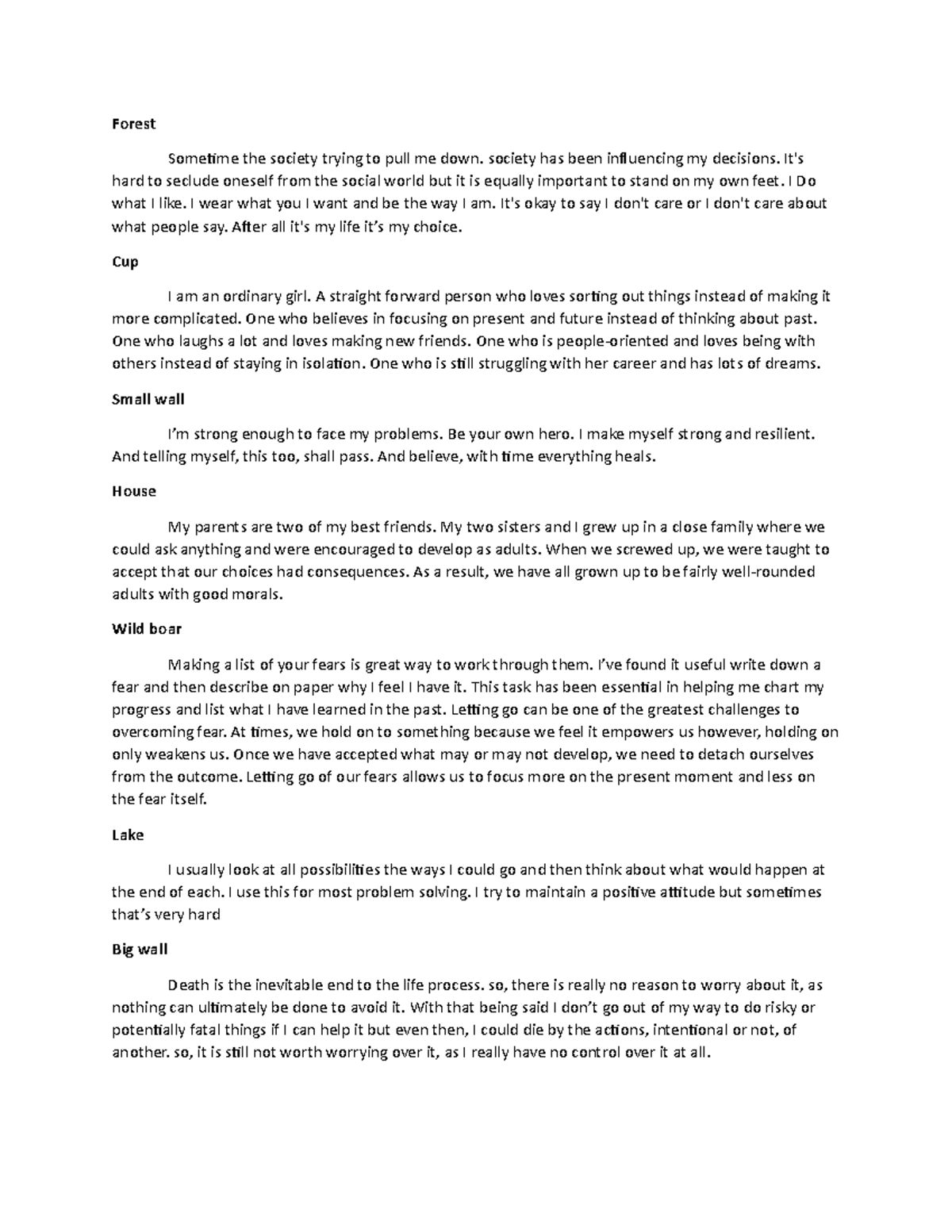 AN Imagination AND Interpretation OF “A WALK Through THE Forest ...