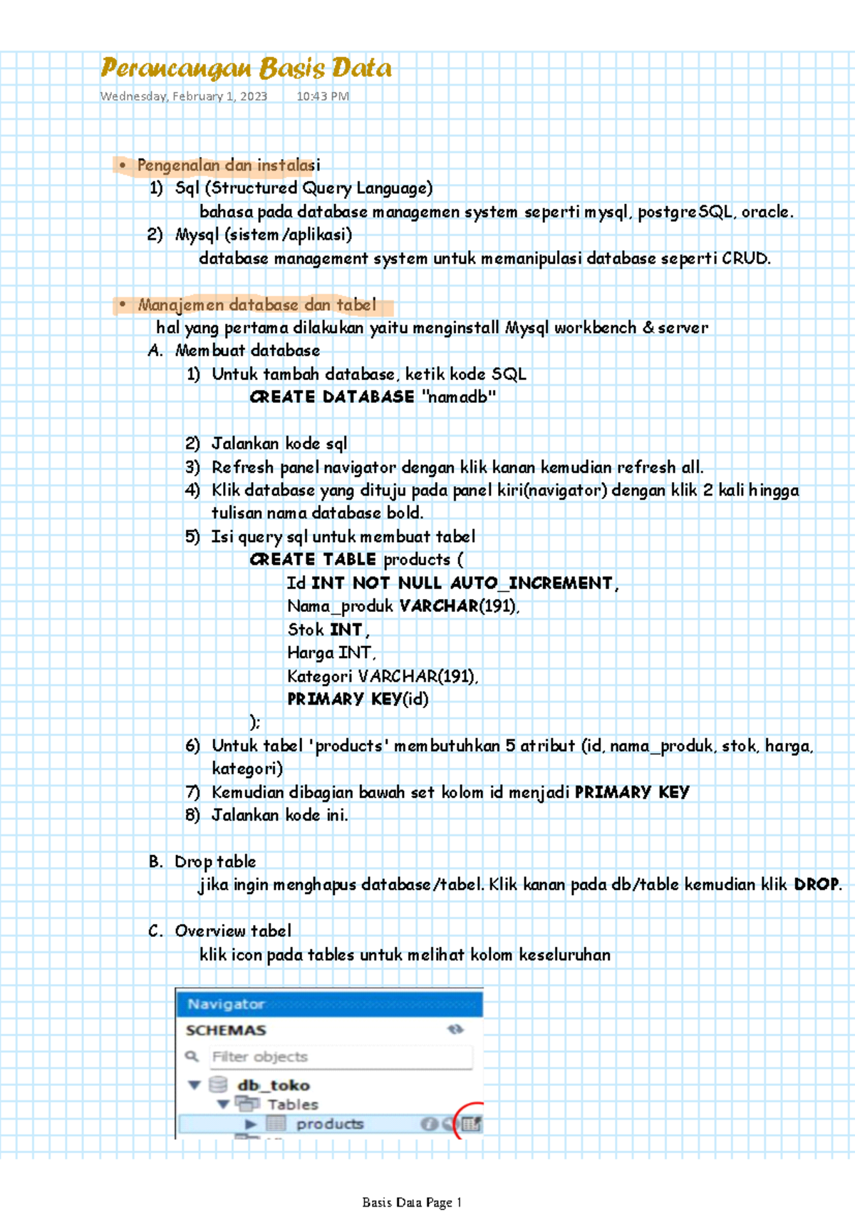 4. Basis data - Perancangan Basis Data - Pengenalan dan instalasi 1 ...
