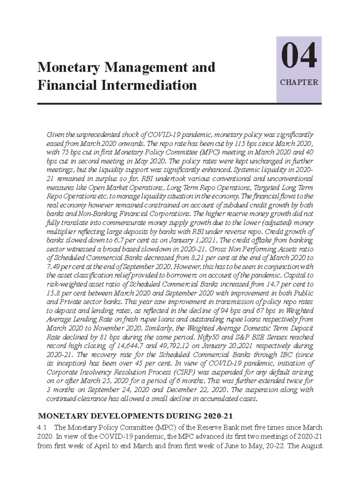 Unit 4 ch2 eco gec - theory of public finance - CHAPTER 04 Monetary ...