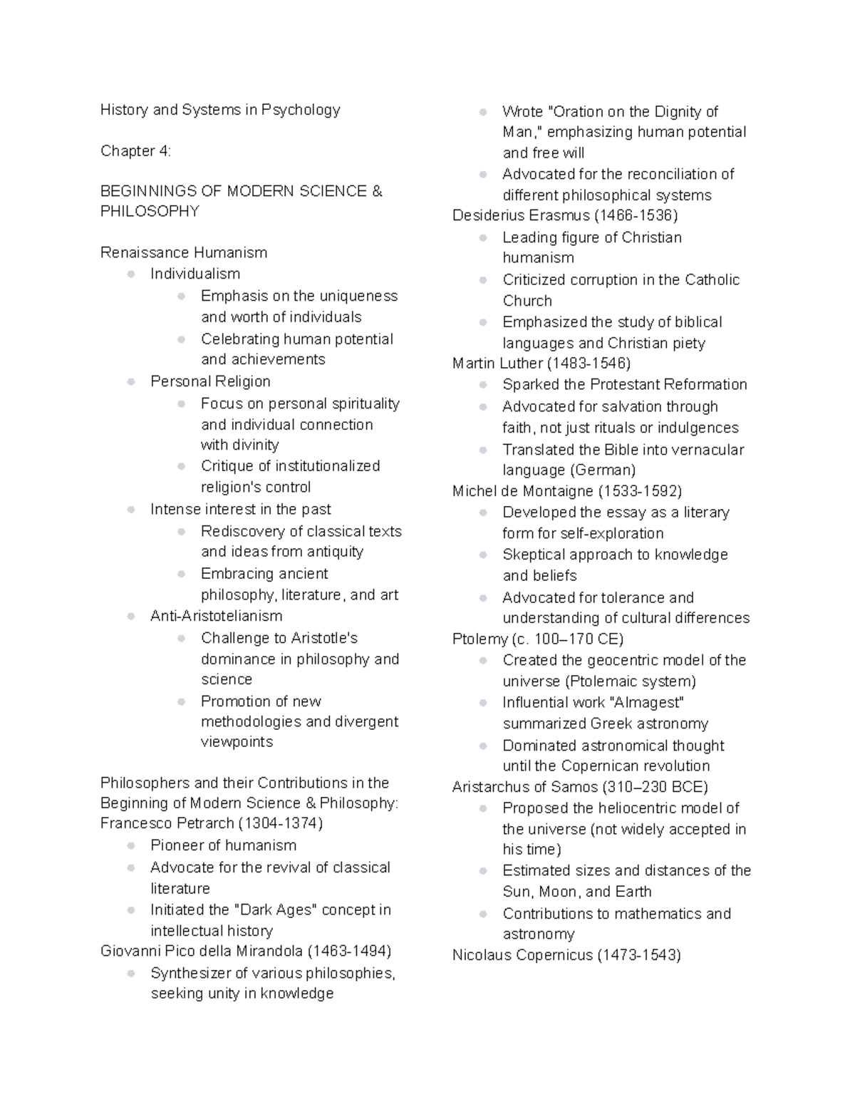 History and Systems in Psychology Reviewer - History and Systems in ...