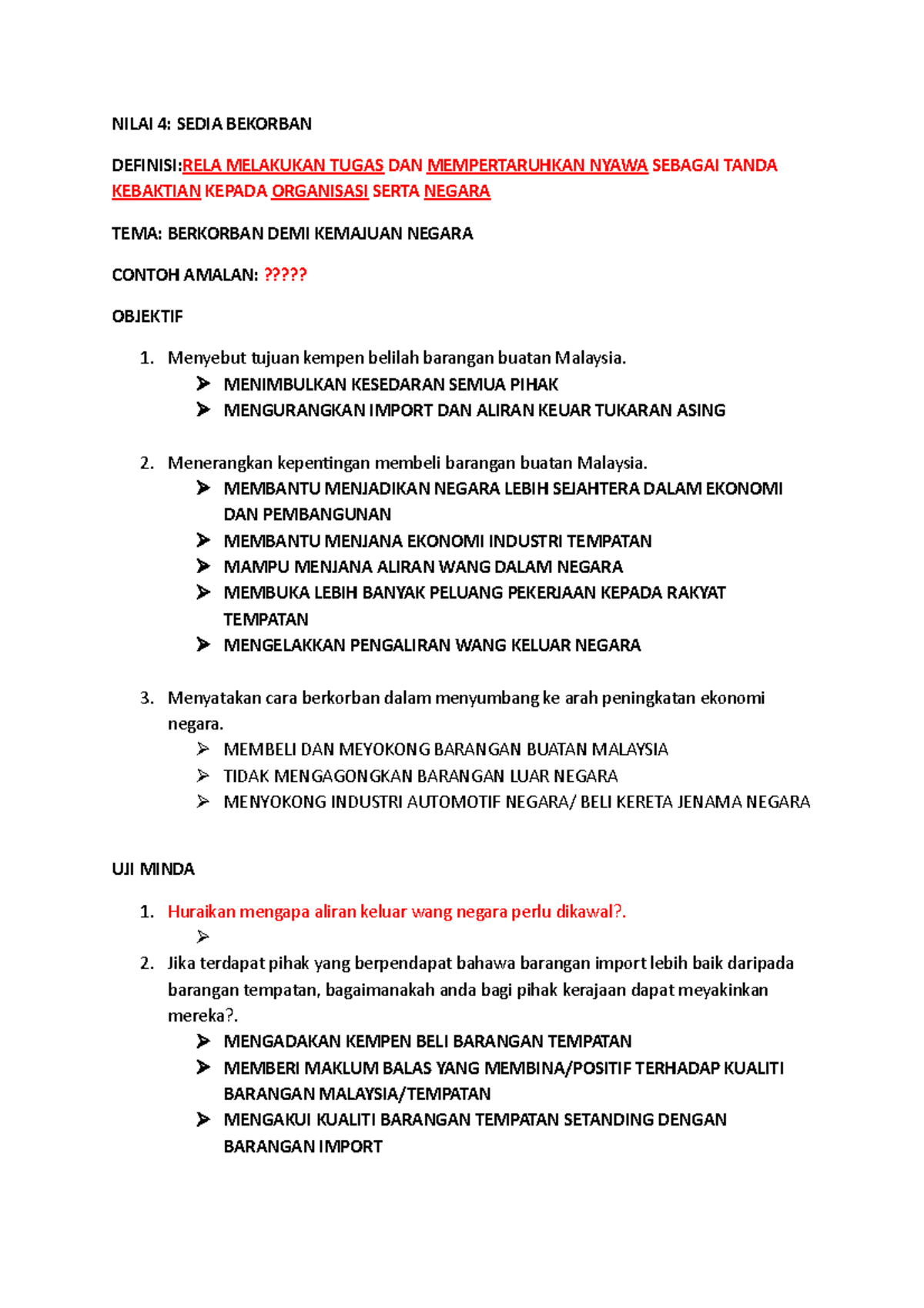 PMET Tahap 3 Nilai 4 Sedia Berkorban - NILAI 4: SEDIA BEKORBAN DEFINISI ...