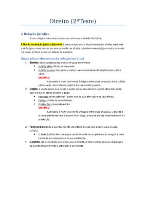 Noçoes Fundamentais de Direito Apontamentos - Resumo de Noções ...