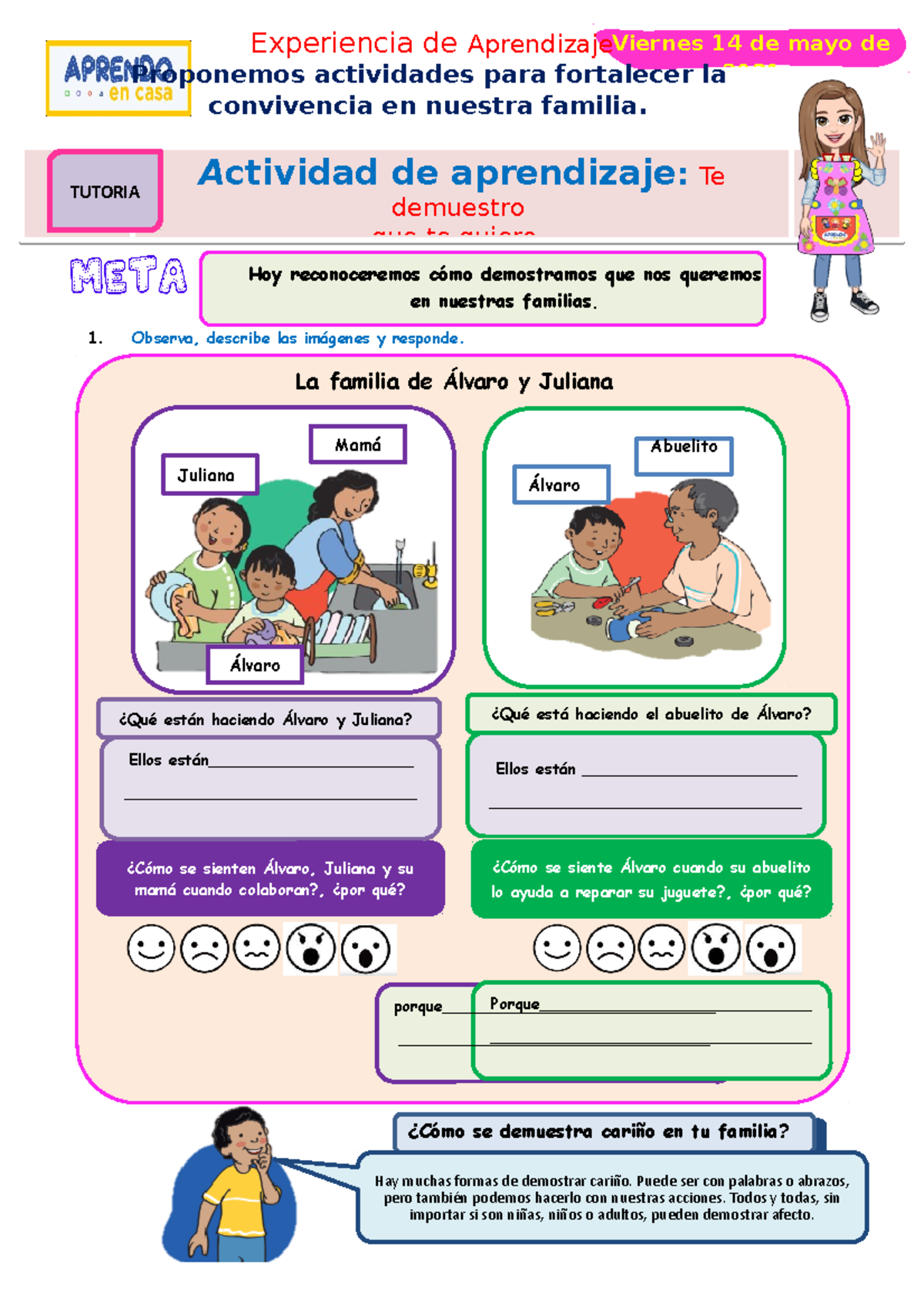 DIA 5 Te demuestro que te quiero - Hay muchas formas de demostrar ...