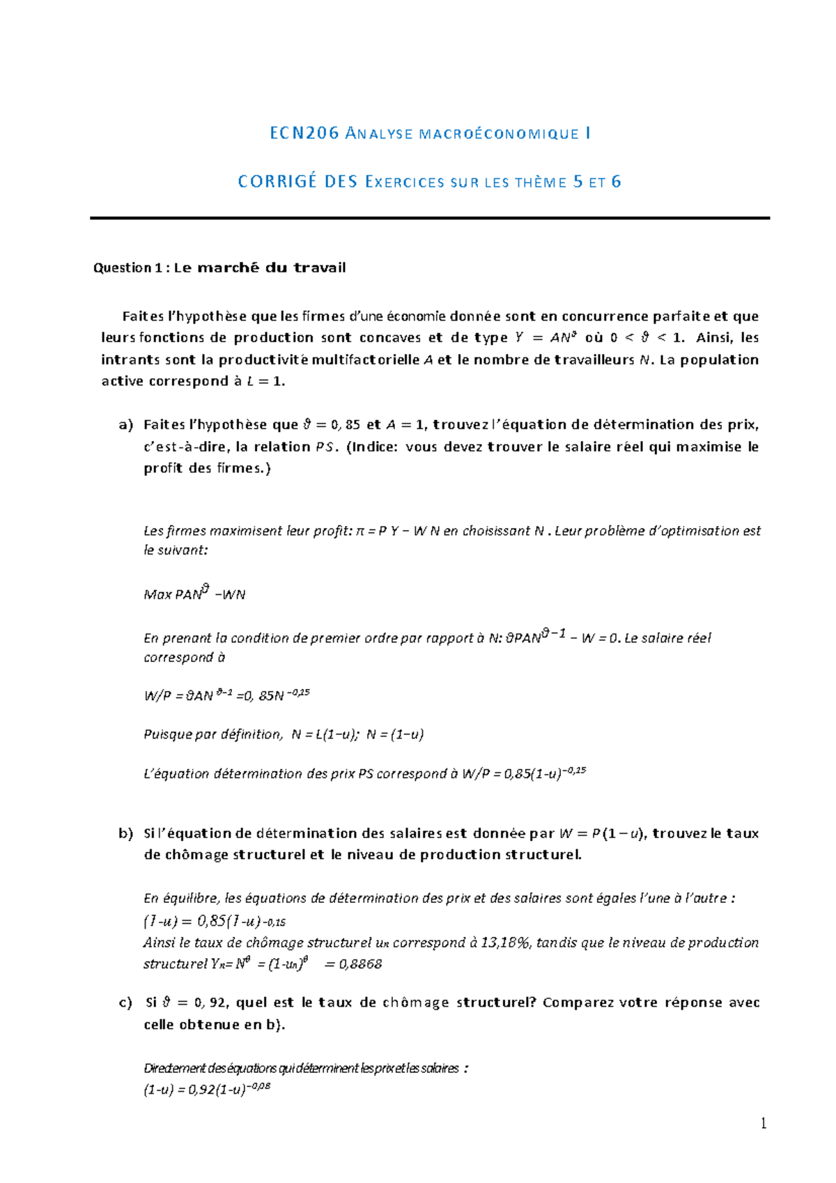 ECN206 Corrigé-Exercices-Labo 3 - Warning: TT: undefined function: 32 Warning: TT: undefined ...