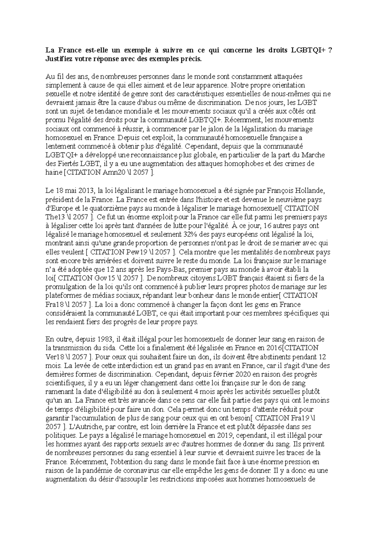 French History Essay PL20961 - La France est-elle un exemple à suivre ...
