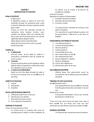 TAX1-noteschap 2 - hiiiiii - Elements of valid tax must be levied by ...