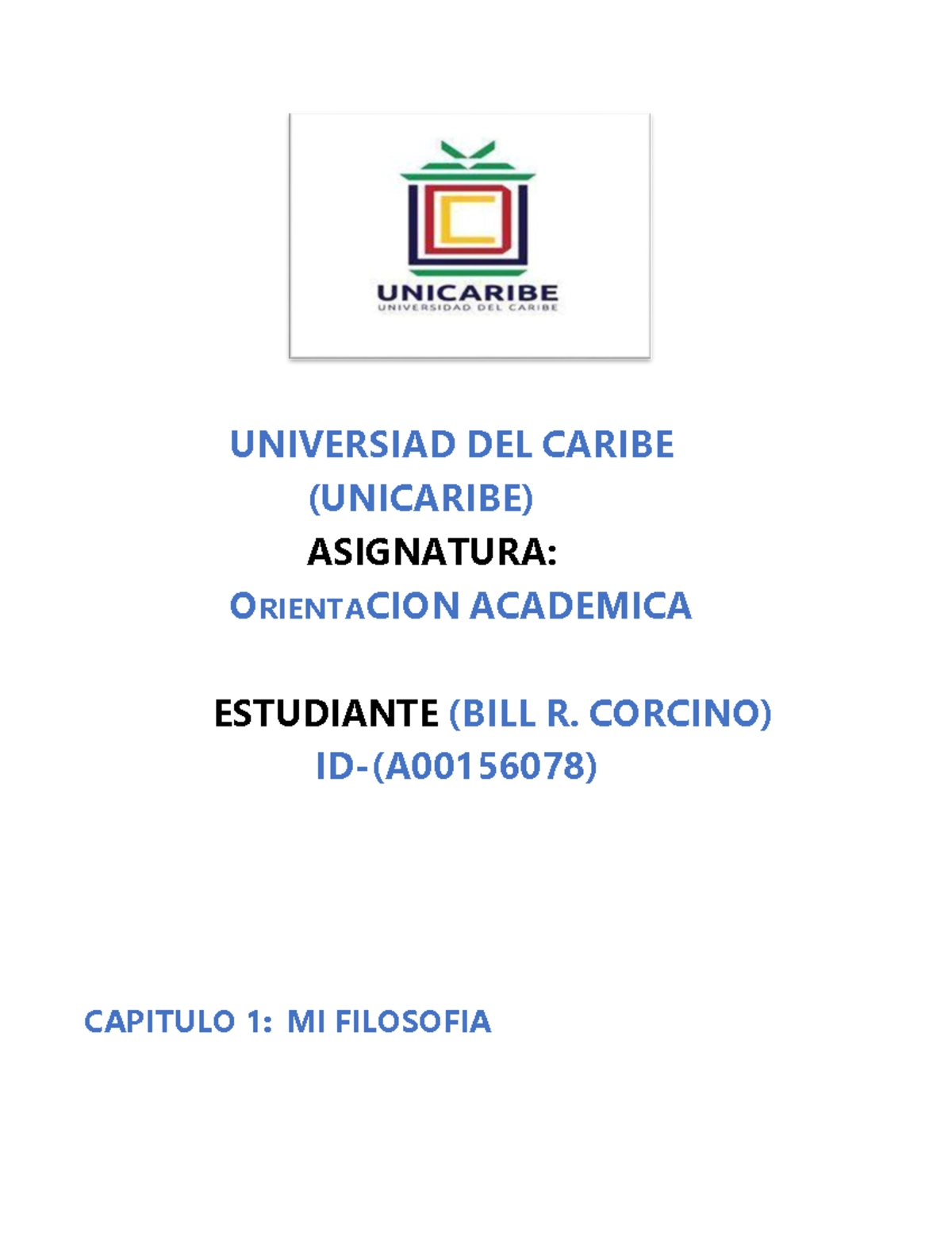Unicaribe - ,JSS,C - UNIVERSIAD DEL CARIBE (UNICARIBE) ASIGNATURA ...