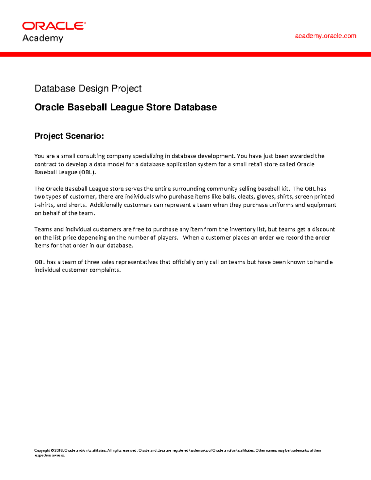 sql lab exercise - Database Design Project Oracle Baseball League Store ...