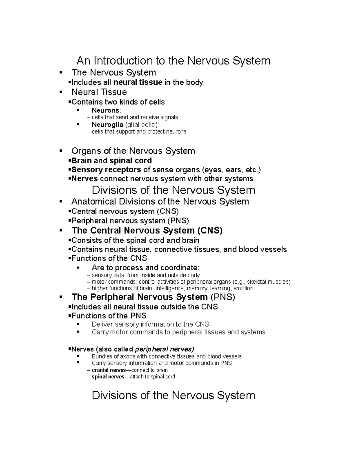 Ch12martini - NERVOUS SYSTEM - An Introduction to the Nervous System ...