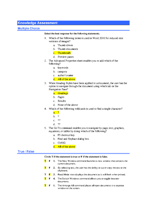 Lesson 3 - Knowledge Assessment Answers - Knowledge Assessment Multiple ...